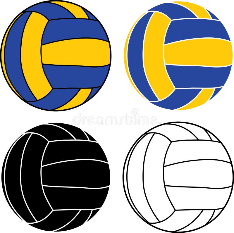 Volleyball Clip Art, Sport Silhouette, Volleyball Cut Files Stock ...