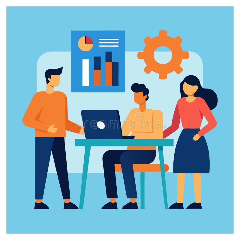 Team Collaboration Illustration for Business Analysis and Strategy ...