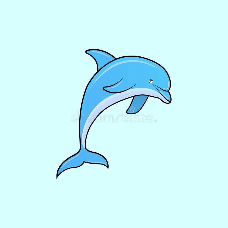 Angry Dolphin Illustration Vector Graphic, Dolphin Design Stock Vector ...