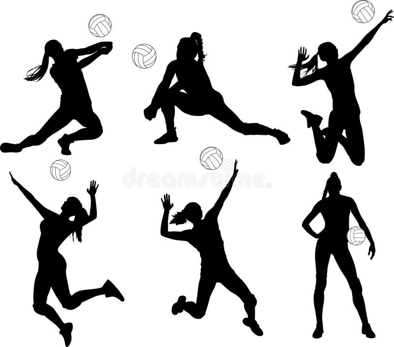 Volleyball Girl Player, Volleyball Player, Sport Girl Silhouette ...