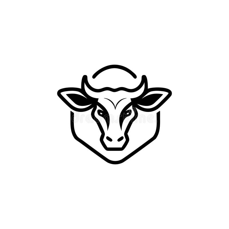 Simple Cow Logo. Cow Made in a Simple Style that Looks Elegant and ...