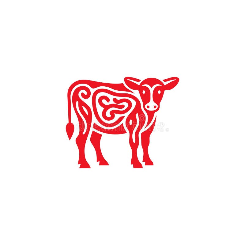 Simple Cow Logo. Cow Made in a Simple Style that Looks Elegant and ...