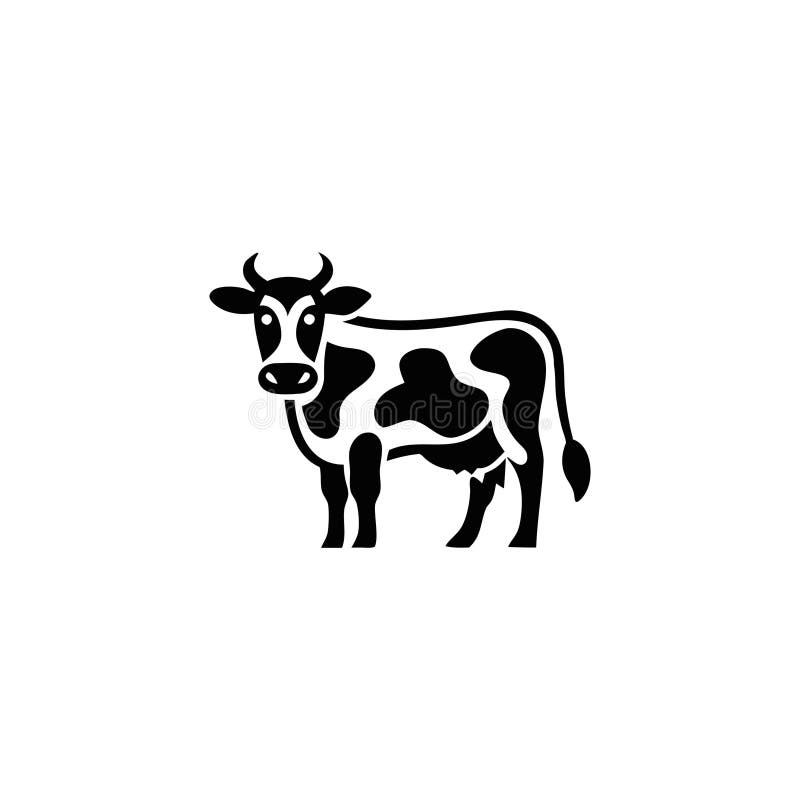 Simple Cow Logo. Cow Made in a Simple Style that Looks Elegant and ...