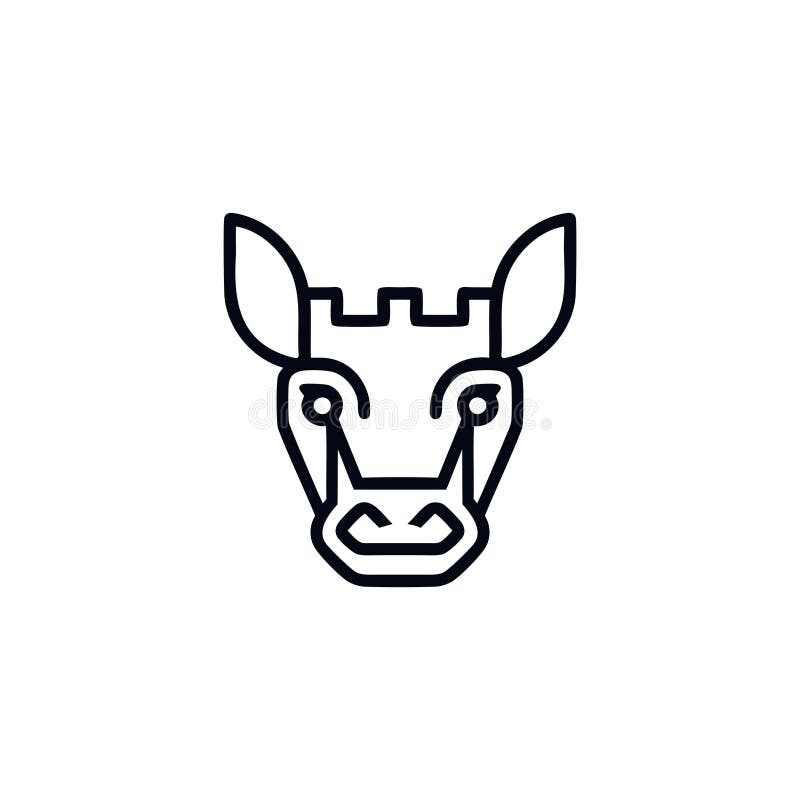 Simple Cow Logo. Cow Made in a Simple Style that Looks Elegant and ...