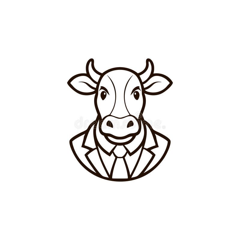 Simple Cow Logo. Cow Made in a Simple Style that Looks Elegant and ...