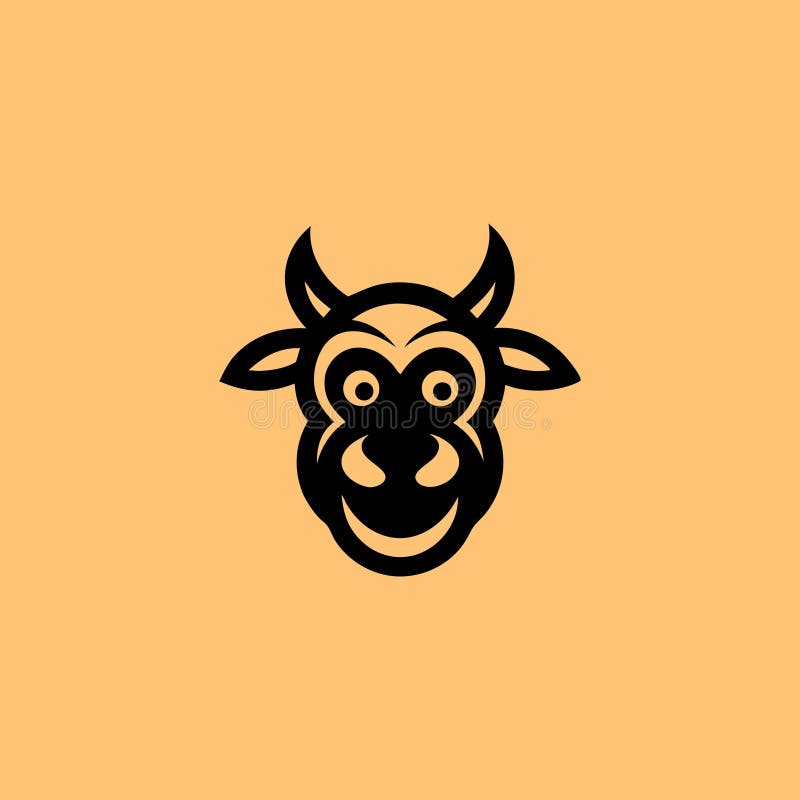 Simple Cow Logo. Cow Made in a Simple Style that Looks Elegant and ...
