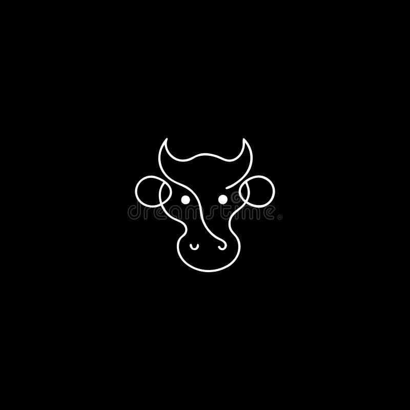 Simple Cow Logo. Cow Made in a Simple Style that Looks Elegant and ...