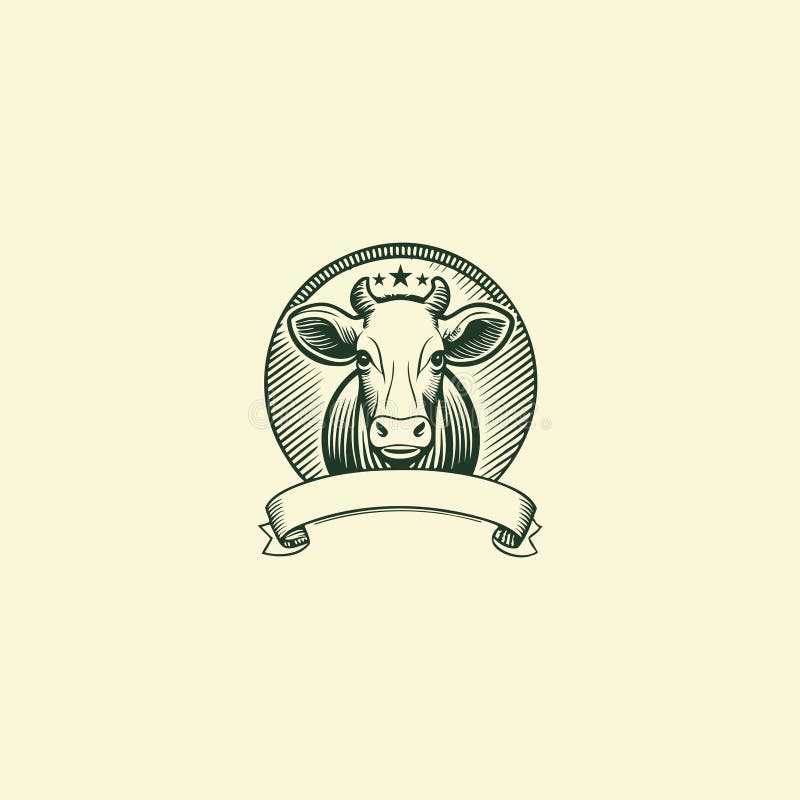 Simple Cow Logo. Cow Made in a Simple Style that Looks Elegant and ...