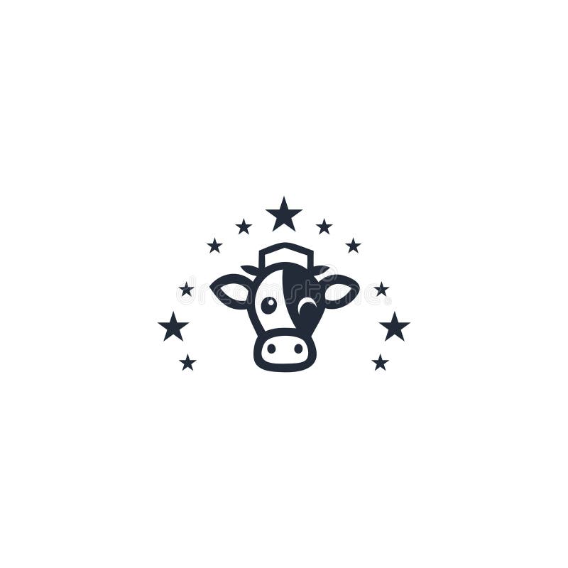 Simple Cow Logo. Cow Made in a Simple Style that Looks Elegant and ...