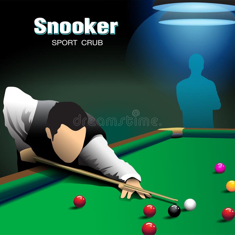 Snooker Player, stock vector. Illustration of hobby - 340270441