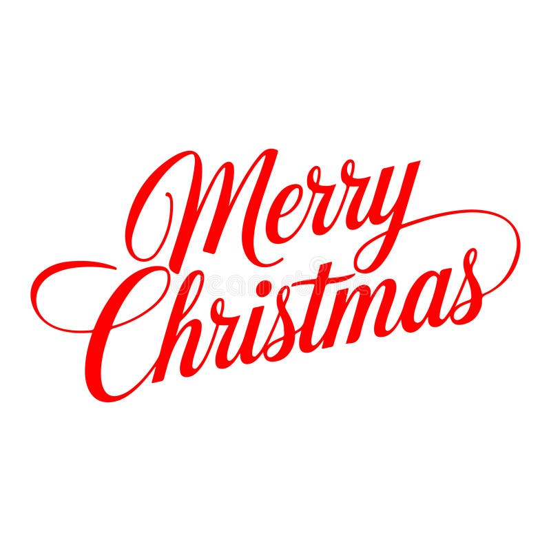 Creative Script Merry Christmas Typography Vector Stock Illustration ...