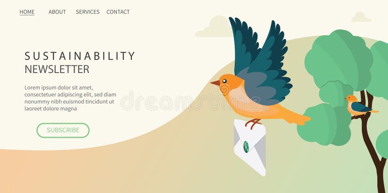 Sustainble Newsletter Illustration Stock Illustration - Illustration of ...