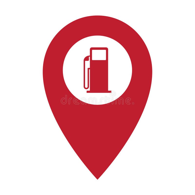 Vector Petrol Station Location Pin Icon Stock Illustration ...