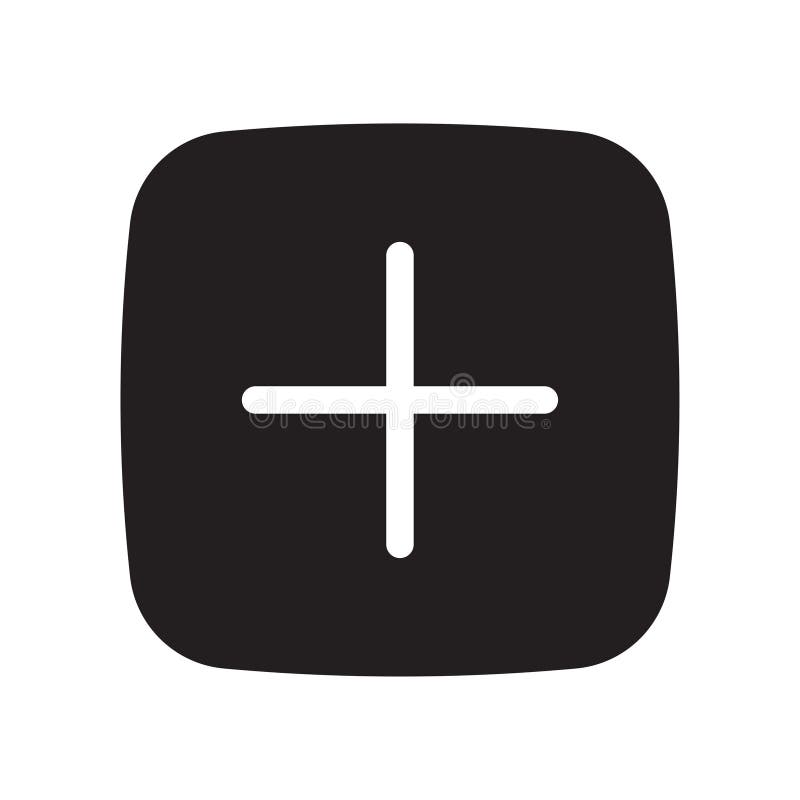 Vector Black Add Icon. Add Symbol Stock Illustration - Illustration of ...