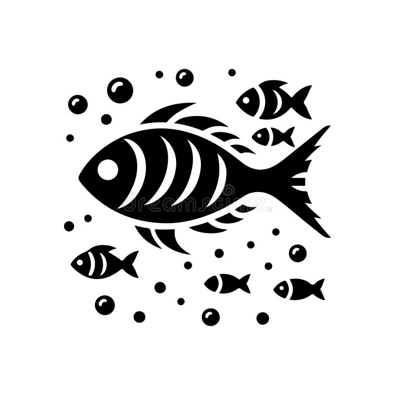 Funny Fish Icon Design Artwork Stock Illustration - Illustration of ...