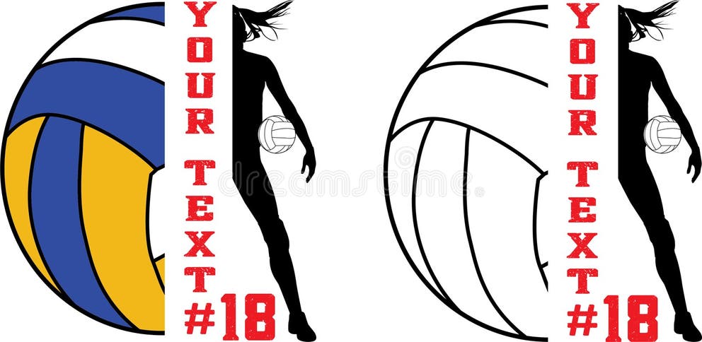Half Volleyball Girl Player, Custom Name Girl Volleyball Cut Files ...