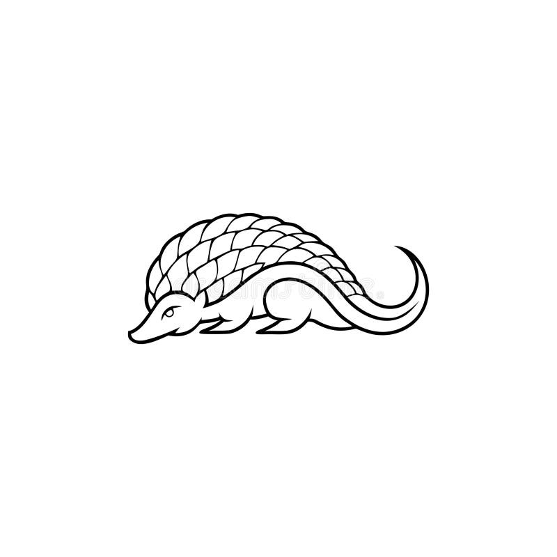 Pangolin Logo. Pangolin Logo Made in Monoline Style Very Simple Not ...