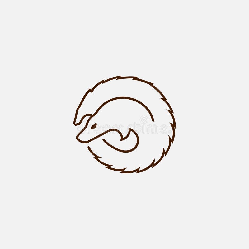 Pangolin Logo. Pangolin Logo Made in Monoline Style Very Simple Not ...