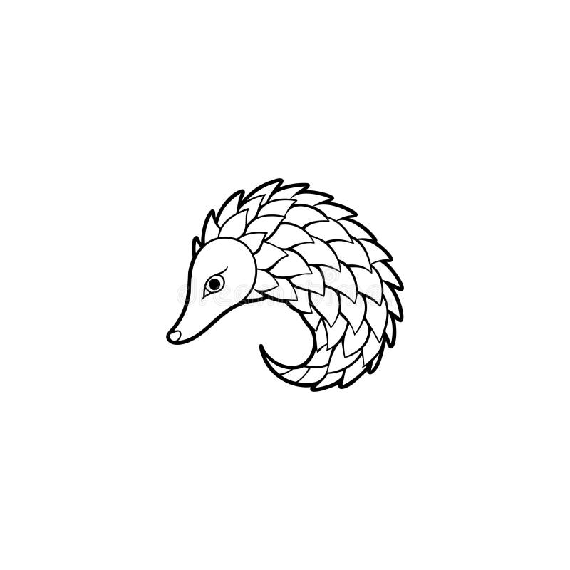 Pangolin Logo. Pangolin Logo Made in Monoline Style Very Simple Not ...