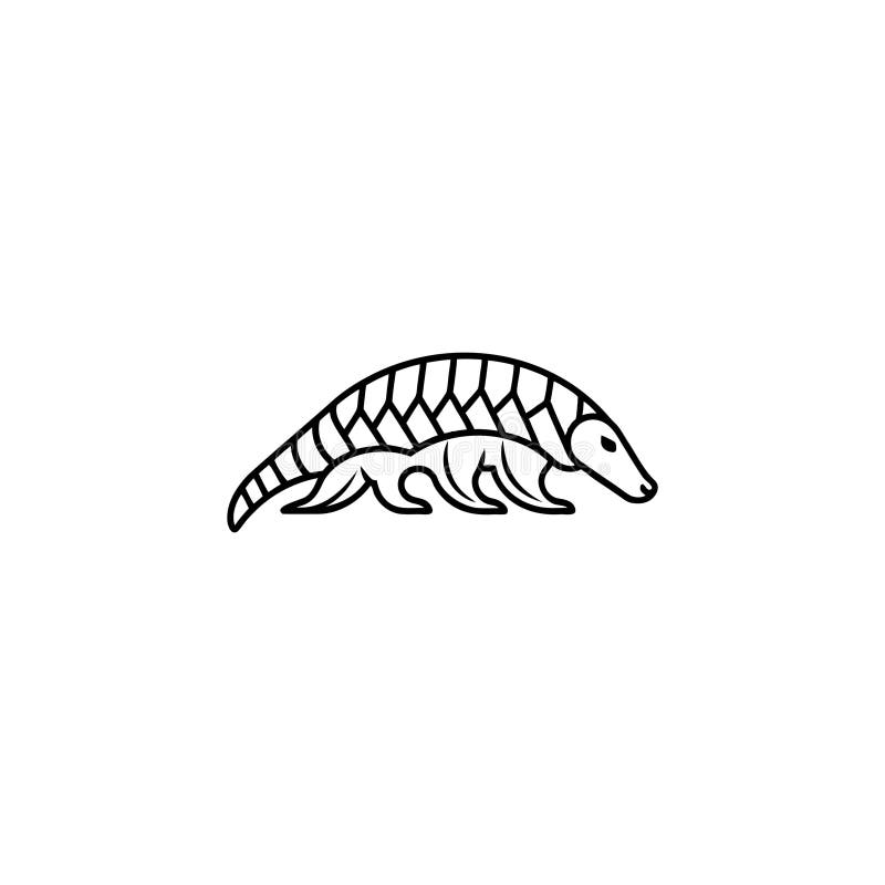 Pangolin Logo. Pangolin Logo Made in Monoline Style Very Simple Not ...