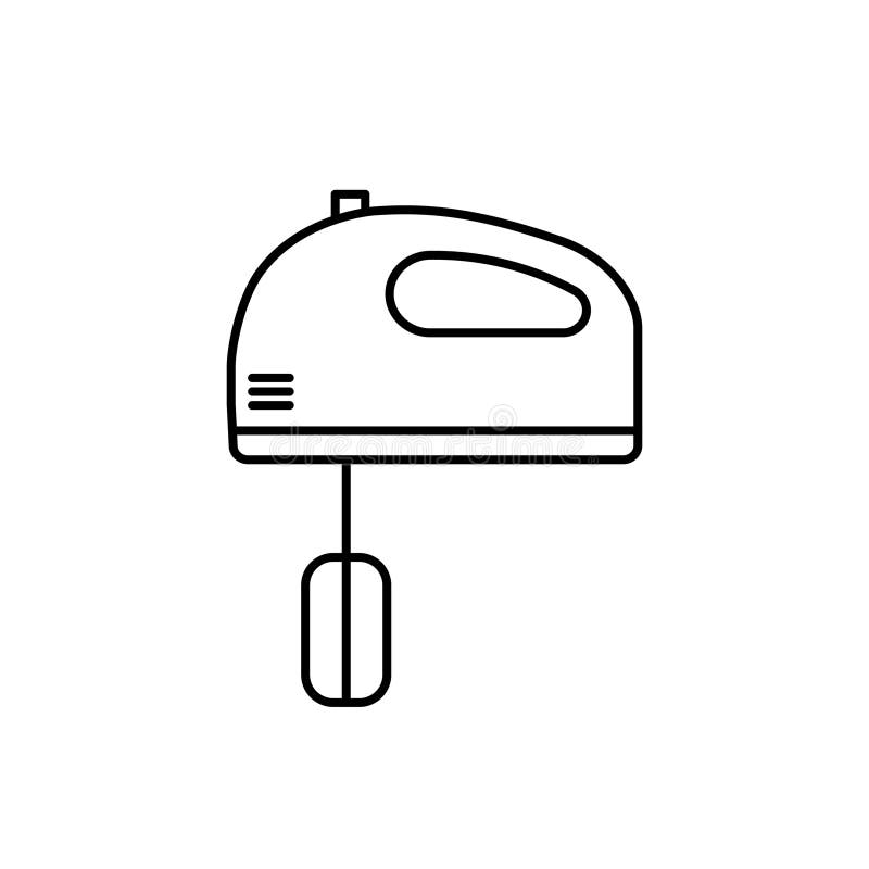 Hand Mixer Line Icon, Outline Vector Symbol of a Kitchen Appliance for ...