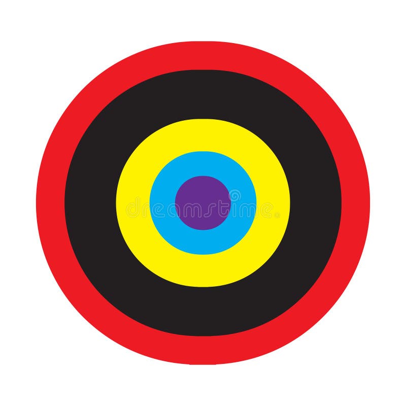 Colour Round Shape Vector Icon Illustration Stock Vector - Illustration ...