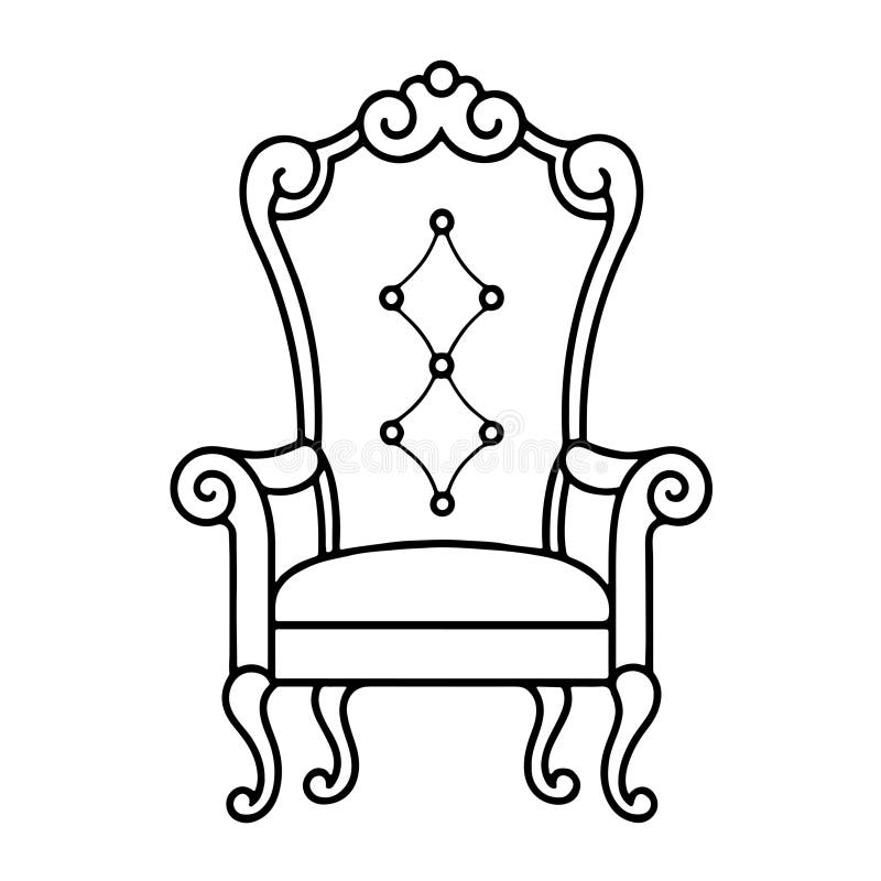 Royal Chair Design Illustration ) Stock Illustration - Illustration of ...