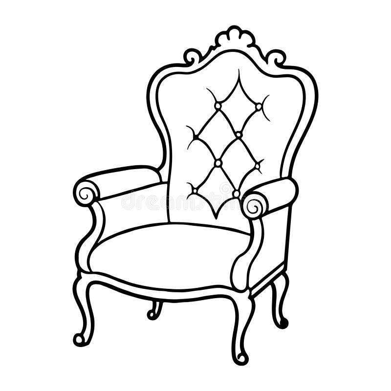 Royal Chair Design Illustration ) Stock Illustration - Illustration of ...
