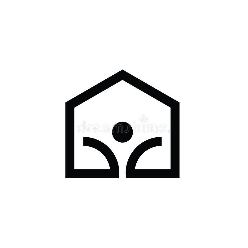 Happy People Human Home House Stock Illustration - Illustration of ...