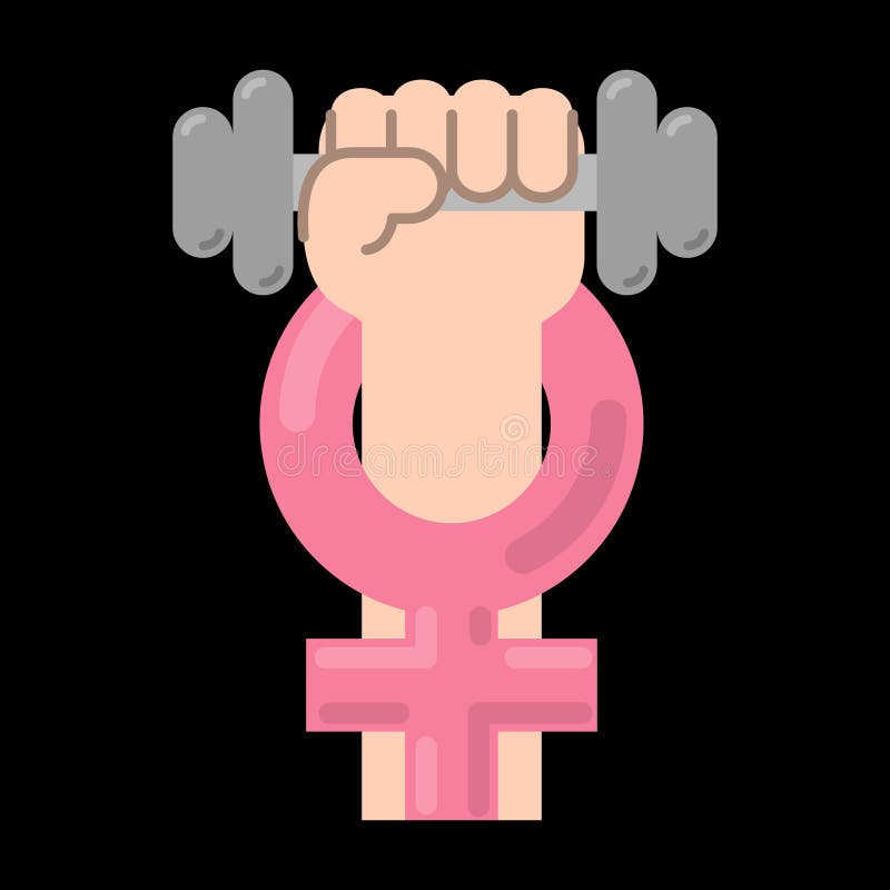 Women Resist Symbol. Feminism Symbol with Female Fist Raised Up with ...