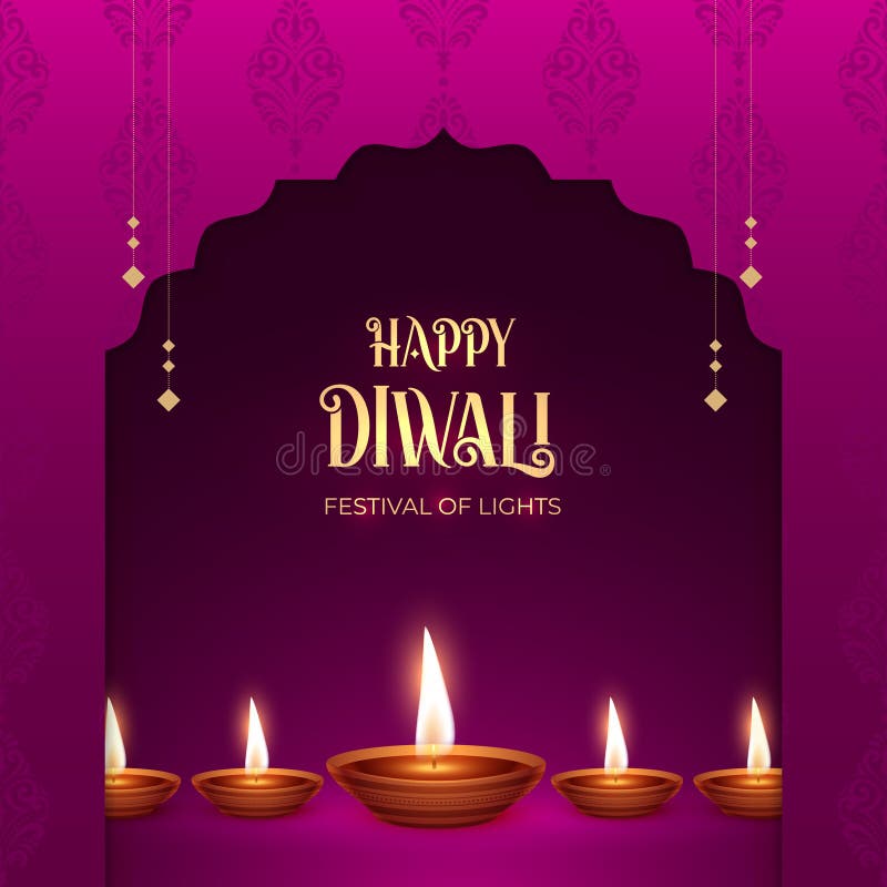 Happy Diwali Celebration Background. Diwali Festival of Lights Banner ...