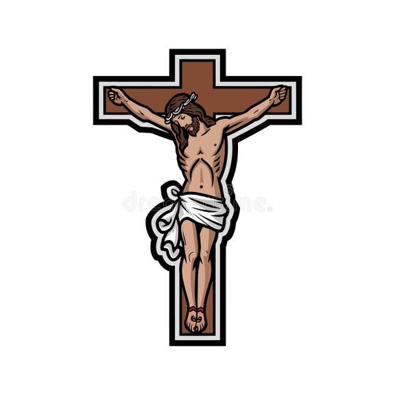 Jesus Crucified Vector Art Illustration Stock Vector - Illustration of ...