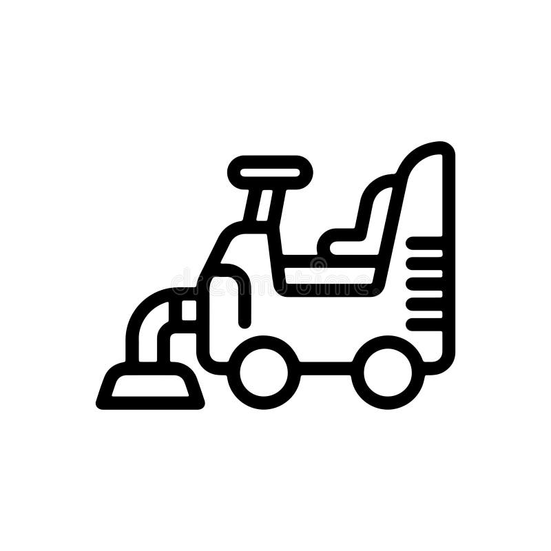 Cleaning Machine Icon Vector. a Thin Line Sign. Isolated Contour Symbol ...