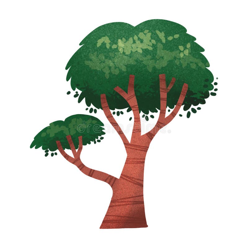 Beautiful Cute Tree Illustration and Vector Stock Illustration ...