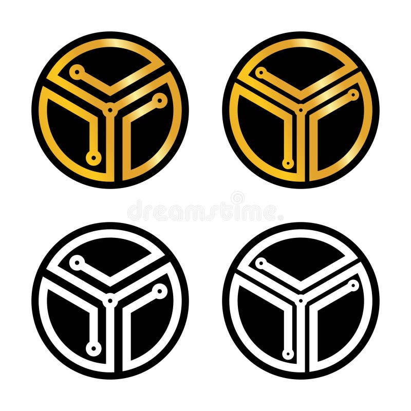 Initial Y Technology Logo Design Stock Illustration - Illustration of ...