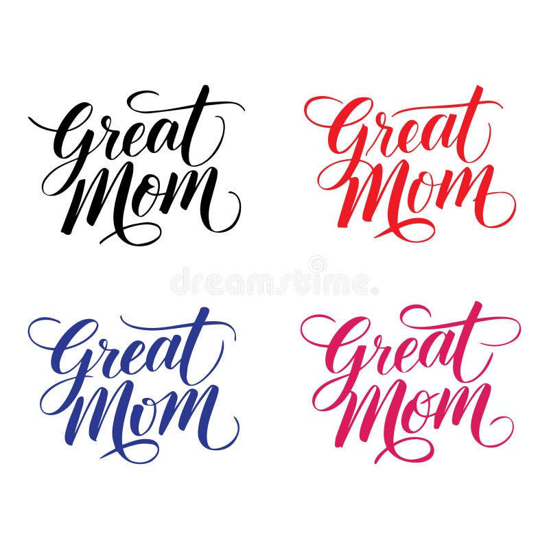 A Striking Minimalist Illustration Featuring the Words "Great Mom ...