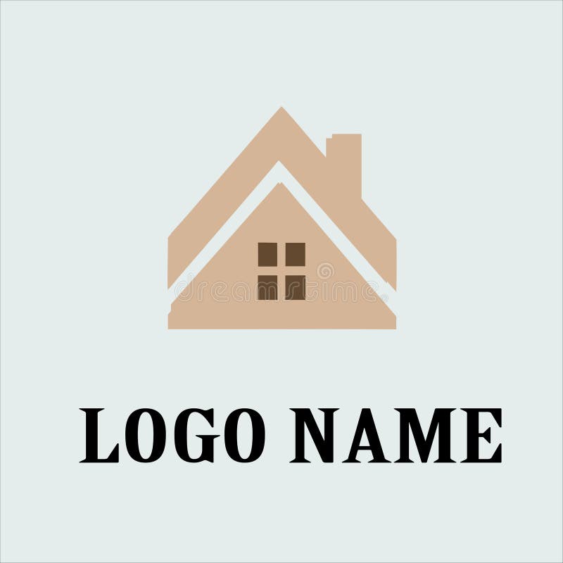 Simple House Shape Logo Design Concept. Stock Illustration ...