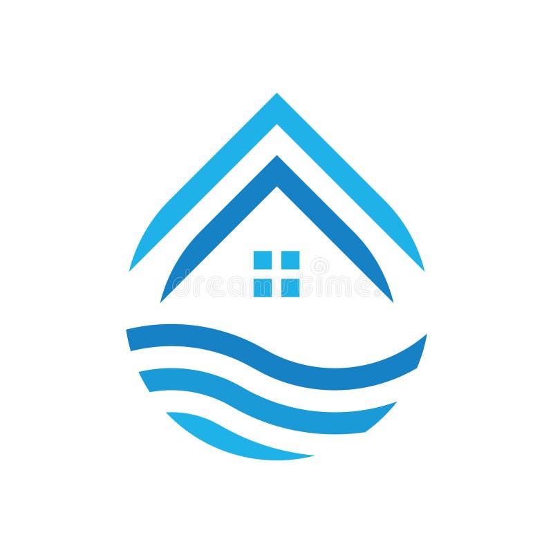 Home Water Drops Wave Logo Design Inspiration Stock Illustration ...