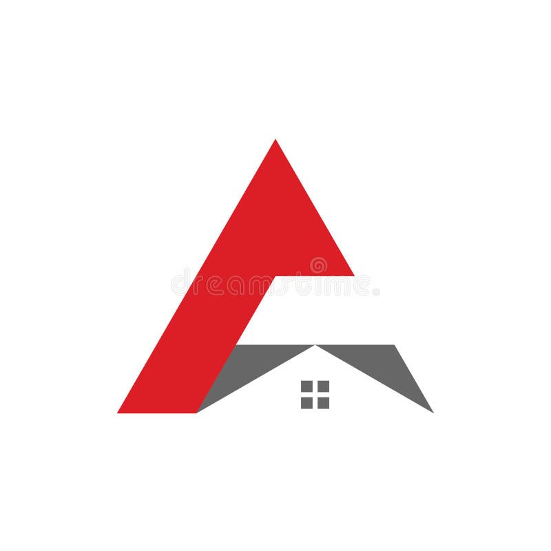 Initials a Home Logo Design Inspiration Stock Illustration ...