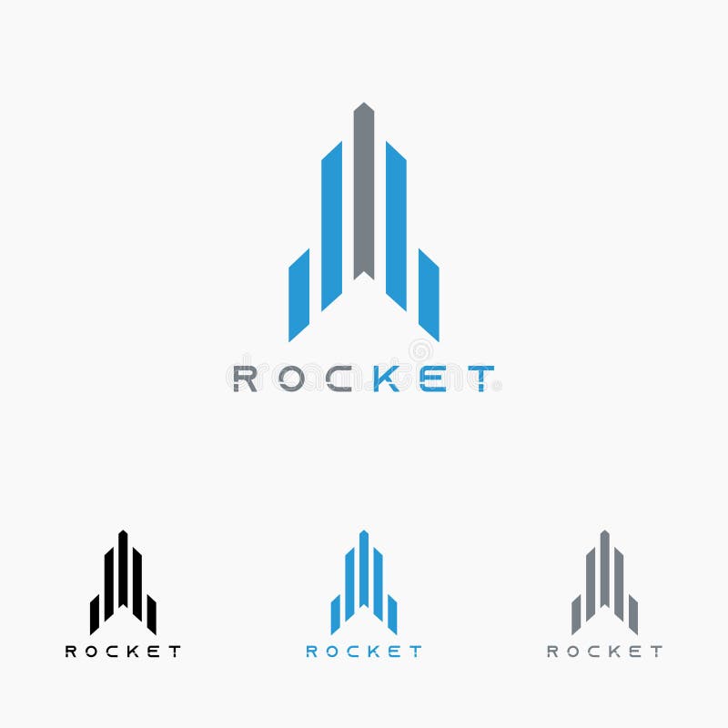 Rocket Finance and Space Logo Design in Vector Template Stock ...