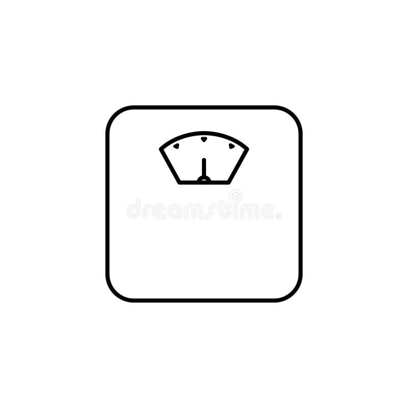 Weight Machine or Weight Scale Icon Stock Illustration - Illustration ...