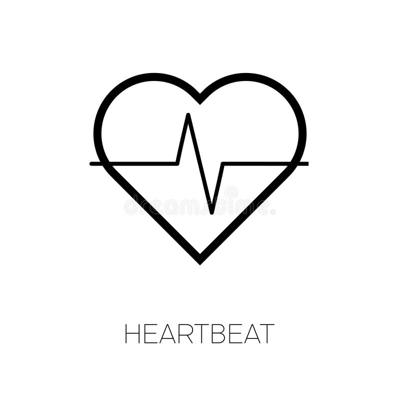 Heart Beat Icon. Heartbeat , Heart Beat Pulse Flat Icon. Stock Vector ...