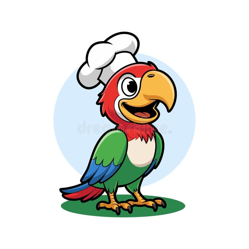 Parrot Cafe Vector Art Illustration Stock Illustration - Illustration ...