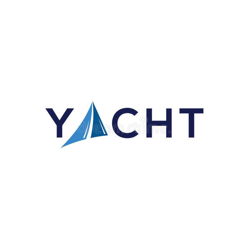 Yacht Text Logo. Typography Design Vector Stock Illustration ...