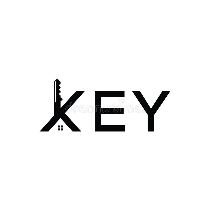 Key Text Logo, Typography Font Key Design Vector. Stock Illustration ...