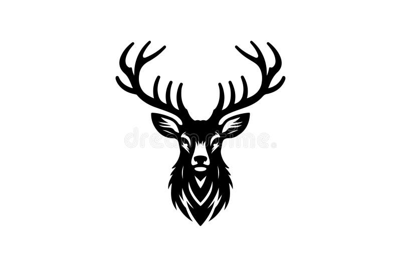 Dear Head Silhouette Vector Art Illustration Eps Stock Illustration ...