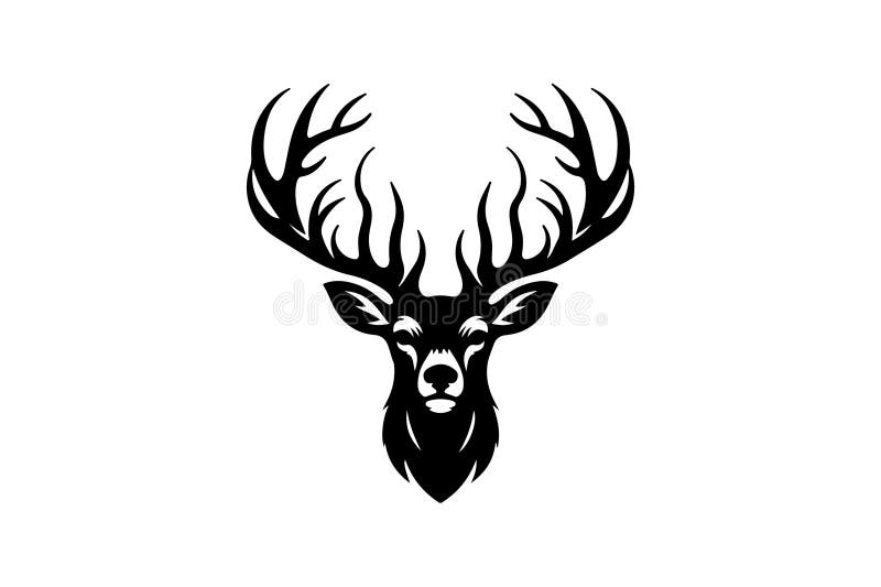 Dear Head Silhouette Vector Art Illustration Eps Stock Vector ...