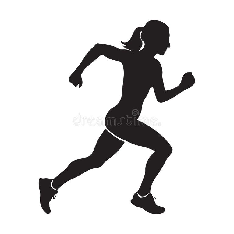 Running Women, Runner Silhouette of Sprinters, Runners and Joggers ...