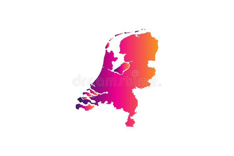 Colorful Map Design Concept Isolated on White Background of Country ...