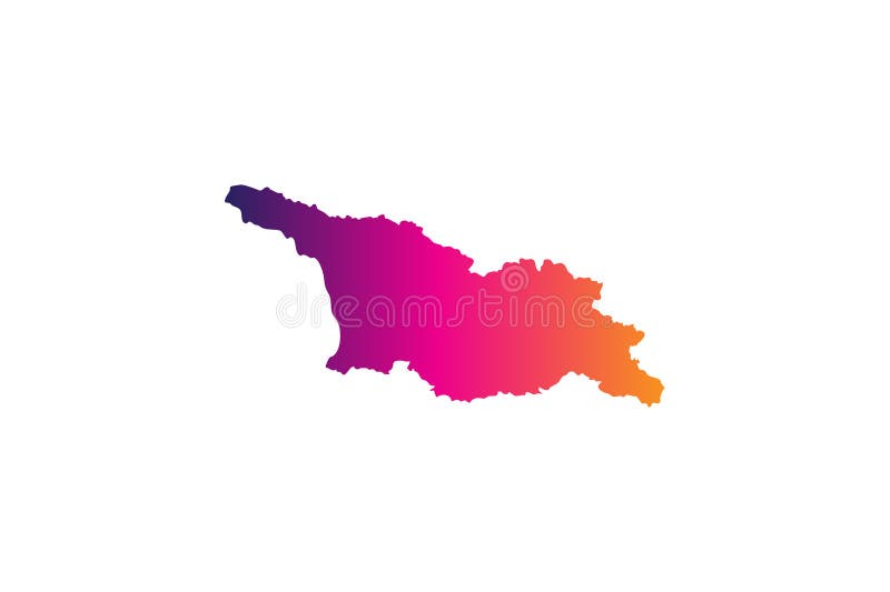 Colorful Map Design Concept Isolated on White Background of Country ...